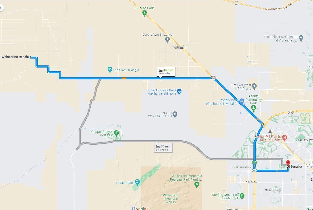 Awesome 5 acre parcel of raw land in Whispering Ranch, Whittman, AZ