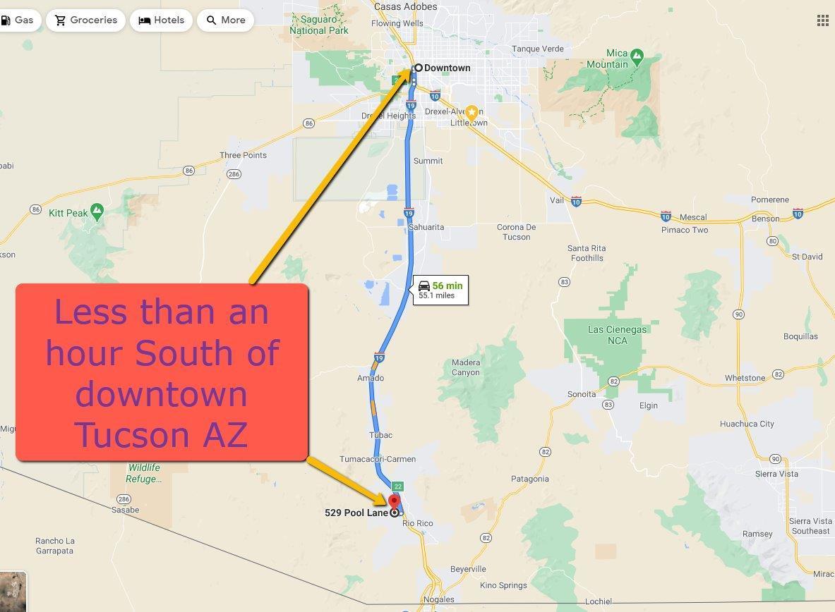 Large 1.41 acre property in Rio Rico, Arizona.