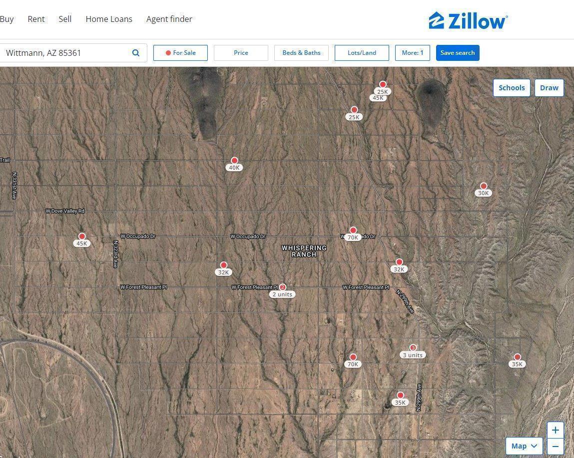 Awesome 5 acre parcel of raw land in Whispering Ranch, Whittman, AZ
