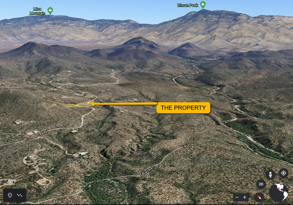 Colossal Cave 4.14 Acre Hillside Horse Property with Water and Easy Access