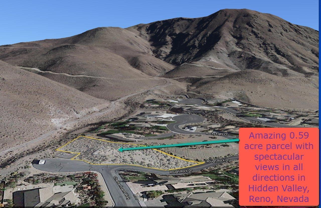 Amazing 0.59 acre parcel with 360 degree views in Hidden Valley, Reno, NV