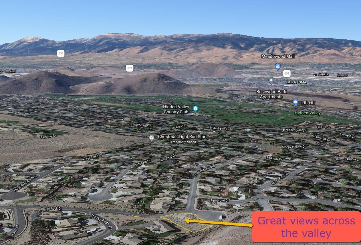 Amazing 0.59 acre parcel with 360 degree views in Hidden Valley, Reno, NV